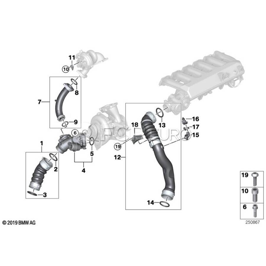 BMW Connection Pipe - Genuine BMW 11657802590 | FCP Euro