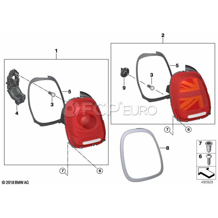 Mini Tail Light Bezel - Genuine Mini 63217464171 | FCP Euro