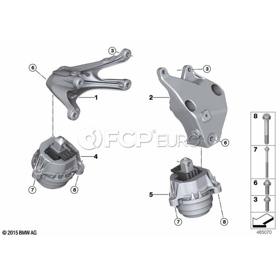 BMW Engine Mount Bracket - Genuine BMW 22116861553 | FCP Euro
