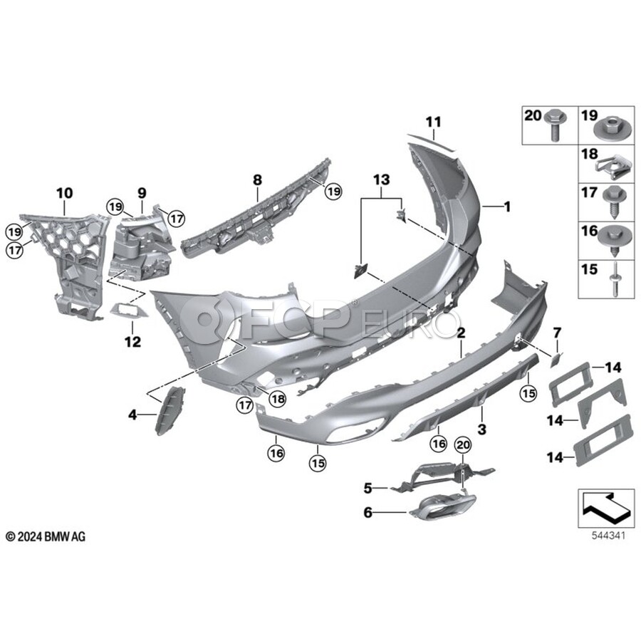 BMW Grille - Genuine BMW 51128092245 | FCP Euro