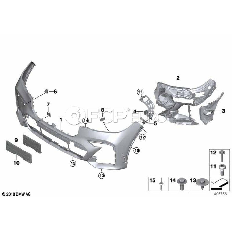 BMW Bumper Guide - Genuine BMW 51117458364 | FCP Euro