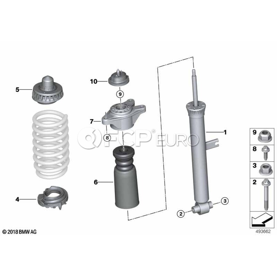 BMW Shock Mount - Genuine BMW 33506889267 | FCP Euro
