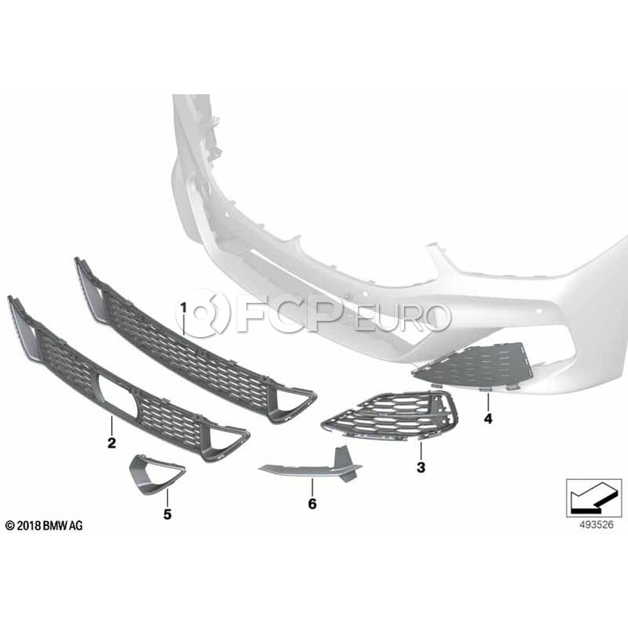 BMW Grille - Genuine BMW 51118074422 | FCP Euro
