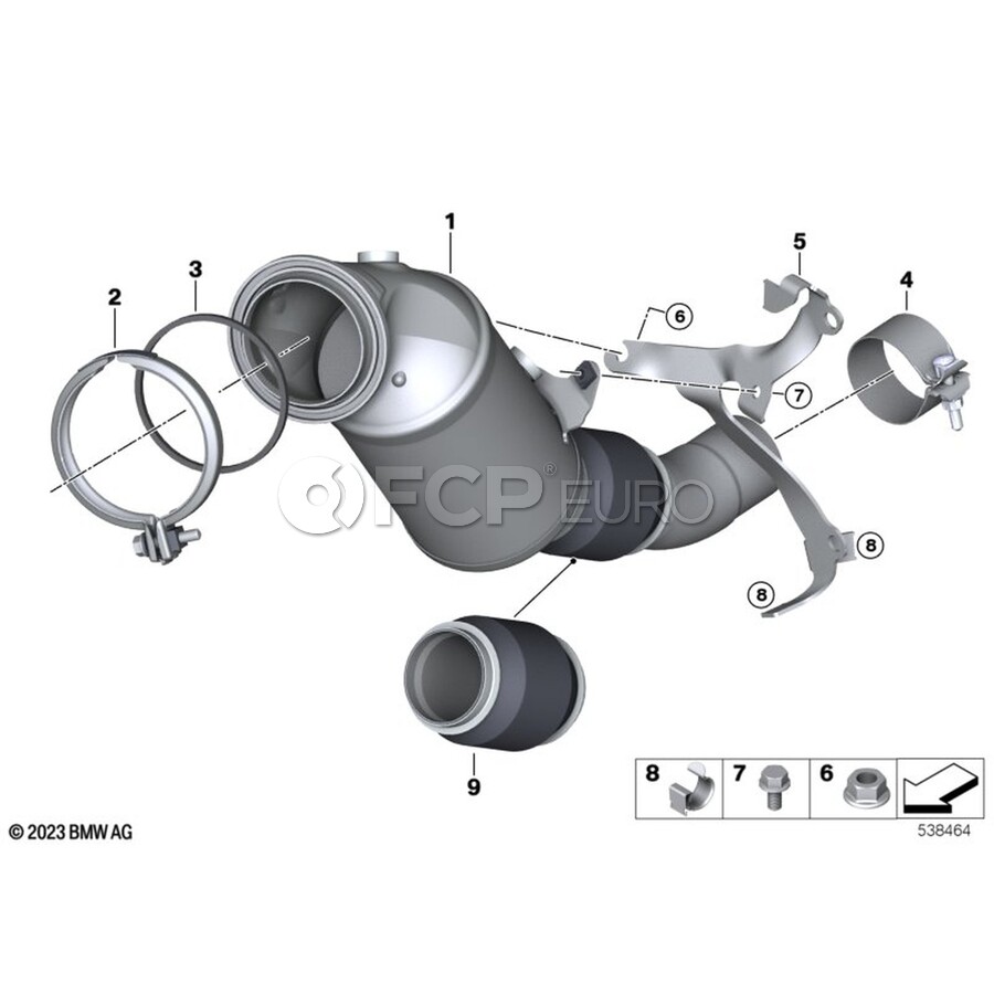 BMW Catalytic Converter - Genuine BMW 18328630246 | FCP Euro