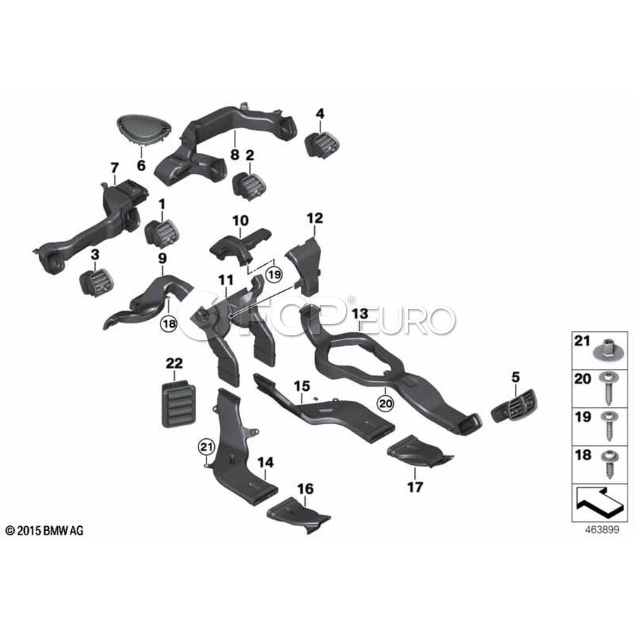 Mini Dashboard Air Vent - Genuine Mini 64229306133 | FCP Euro