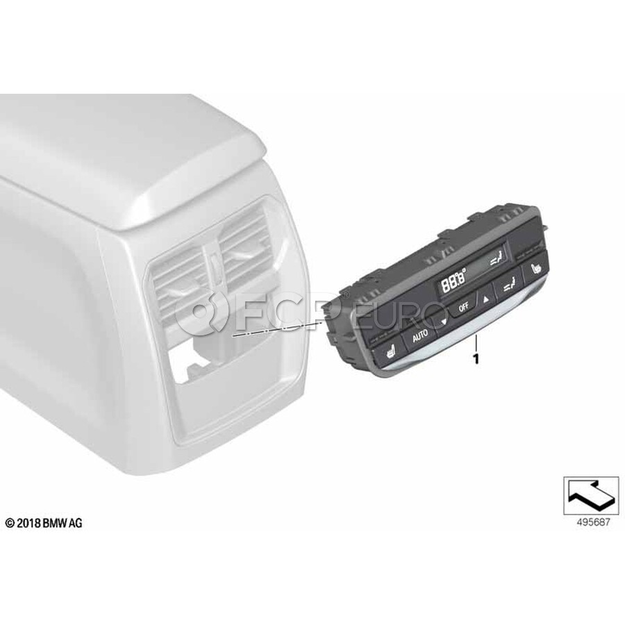 BMW HVAC Temperature Control Panel - Genuine BMW 61315A3BBF4 | FCP Euro