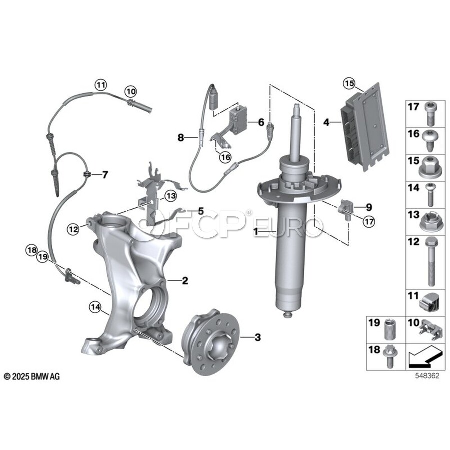 BMW Steering Knuckle - Genuine BMW 31217883638 | FCP Euro