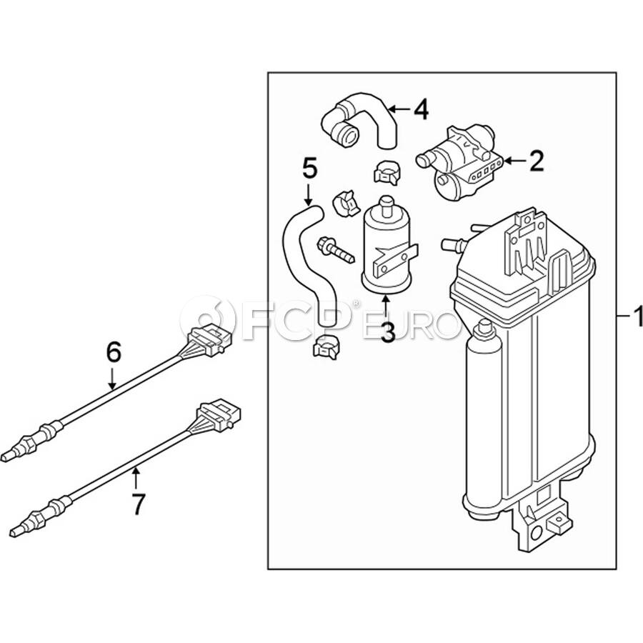 Audi VW Vapor Canister - Genuine Audi VW 3QF201797D | FCP Euro