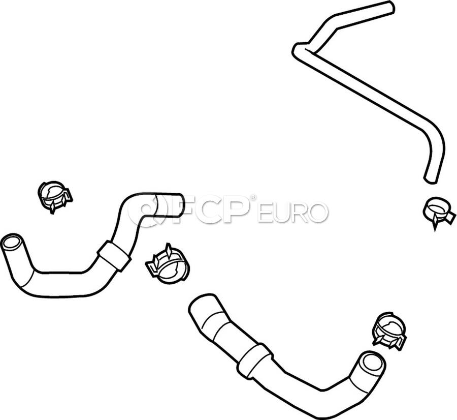 Audi VW Radiator Coolant Hose - Genuine Audi VW 5Q0122101FR | FCP Euro