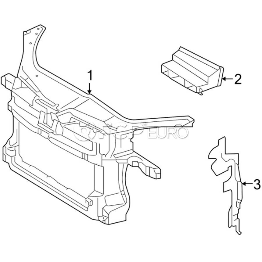 VW Radiator Support - Genuine VW 1K0805588S | FCP Euro