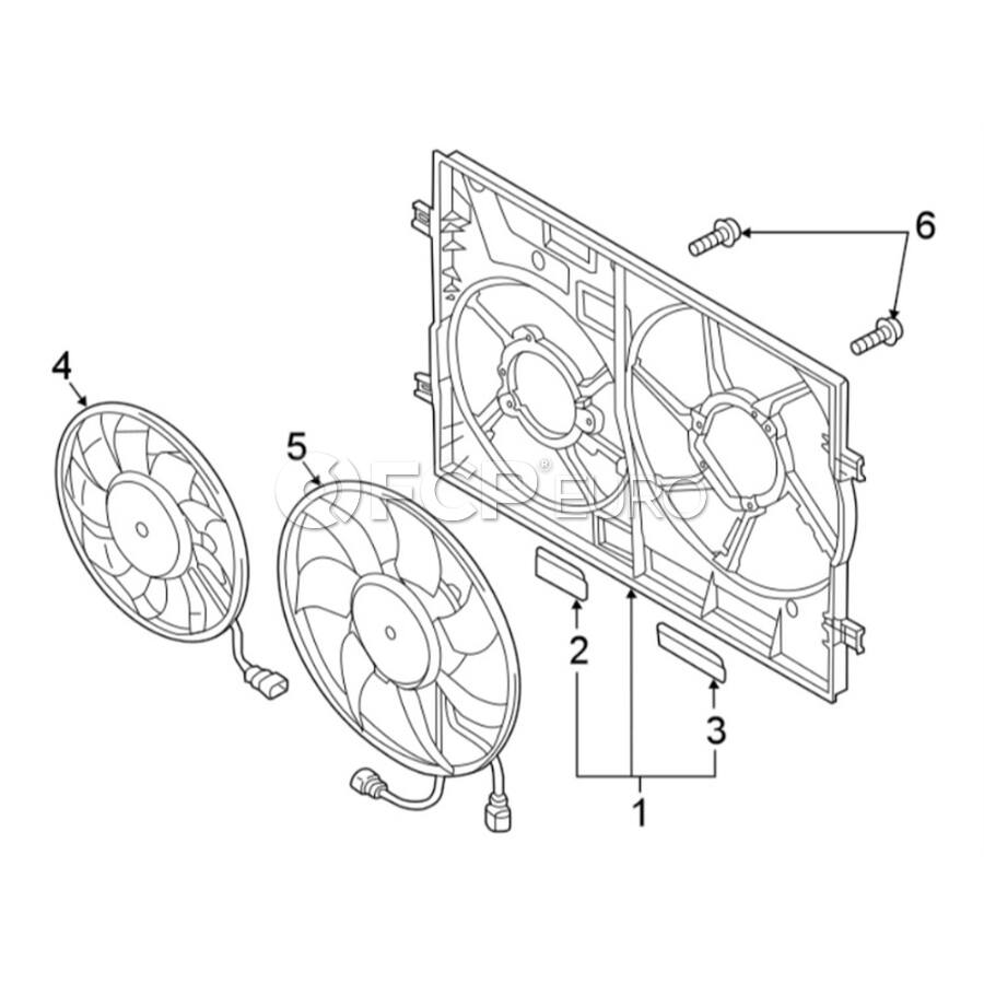 Audi VW Engine Cooling Fan - Genuine Audi VW 5Q0959455AH | FCP Euro