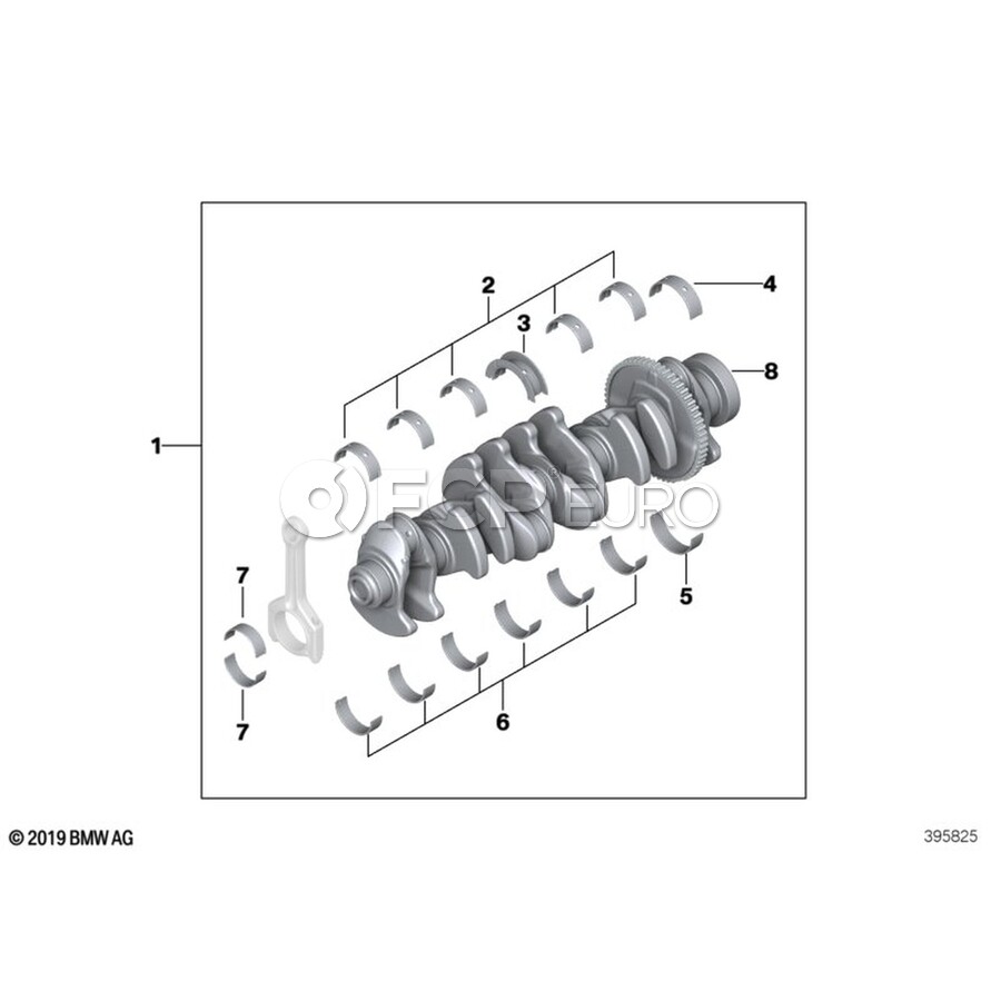 BMW Crankshaft Without Bearing Shells - Genuine BMW 11217527881 | FCP Euro