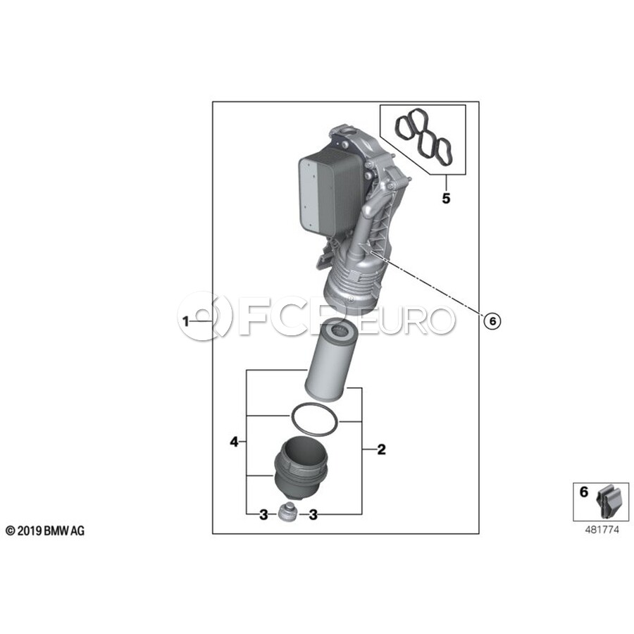 BMW Engine Oil Filter Housing - Genuine BMW 11428580412 | FCP Euro