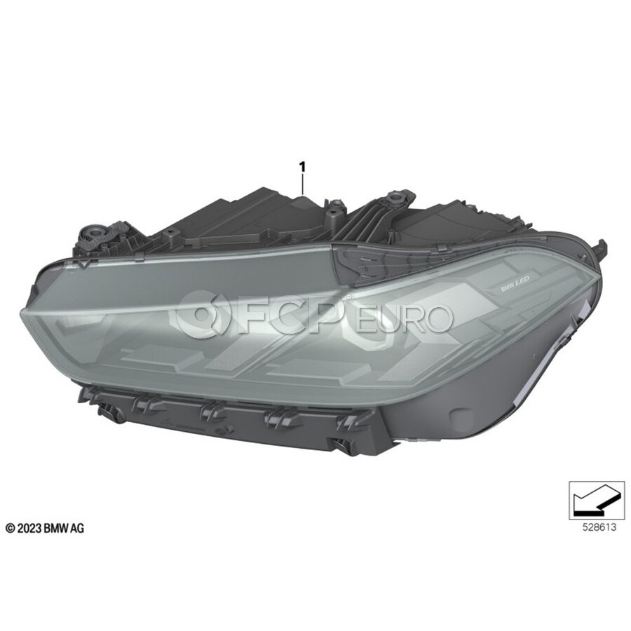 BMW Headlight Assembly - Genuine BMW 63115A78402 | FCP Euro