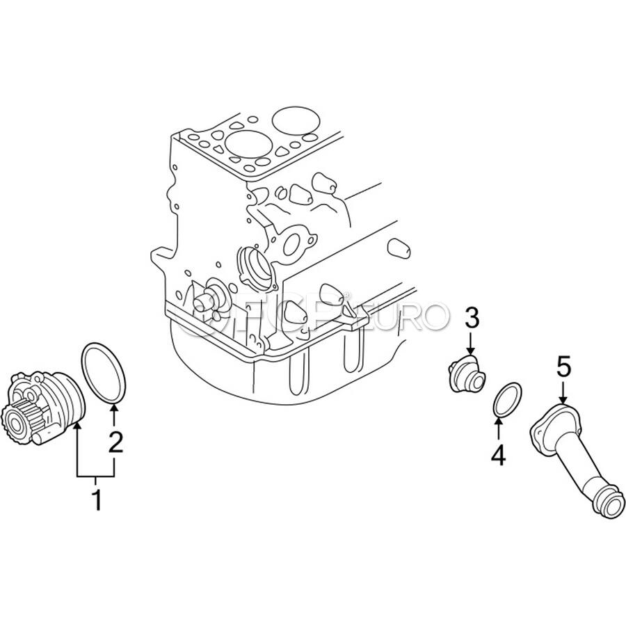 Audi Engine Coolant Thermostat - Genuine Audi 050121113B | FCP Euro