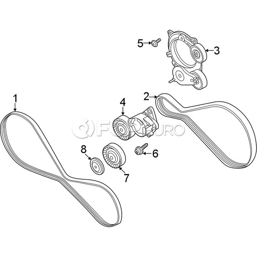Audi Accessory Drive Belt Tensioner - Genuine Audi 057903133AK | FCP Euro