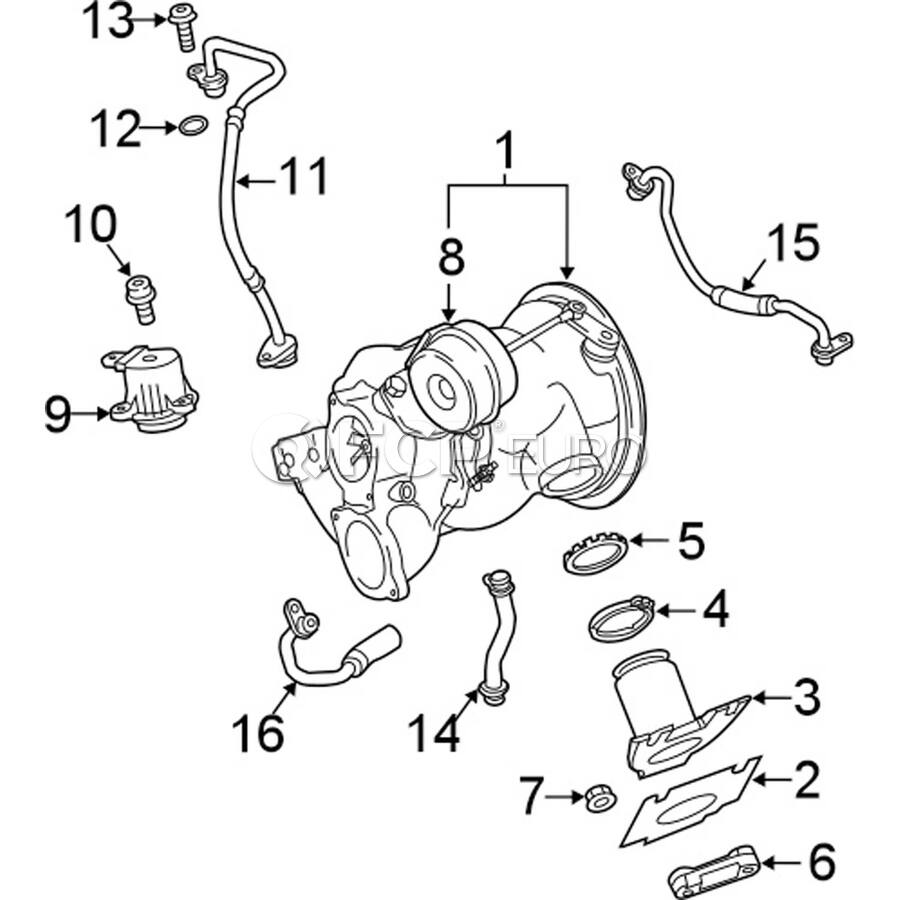 Audi Turbocharger Bracket - Genuine Audi 06M253082F | FCP Euro