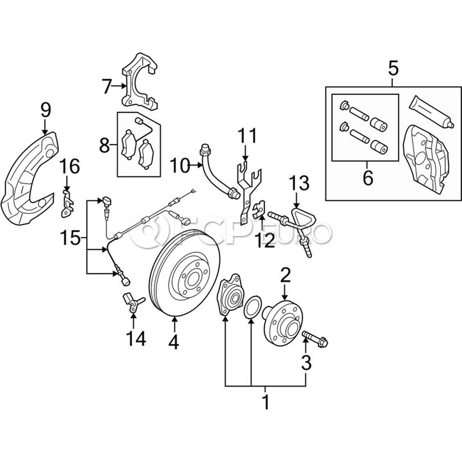 Audi Disc Brake Pad - Genuine Audi 4F0698151Q | FCP Euro