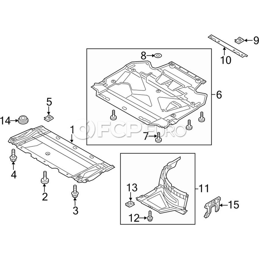 Audi Radiator Support Baffle - Genuine Audi 4G0853887J | FCP Euro