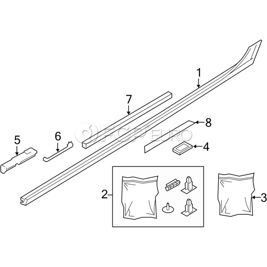 Audi Rocker Panel Molding Hardware Kit - Genuine Audi 4G0898909 | FCP Euro