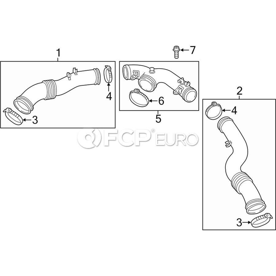 Audi Turbocharger Intercooler Pipe - Genuine Audi 4H0129615E | FCP Euro