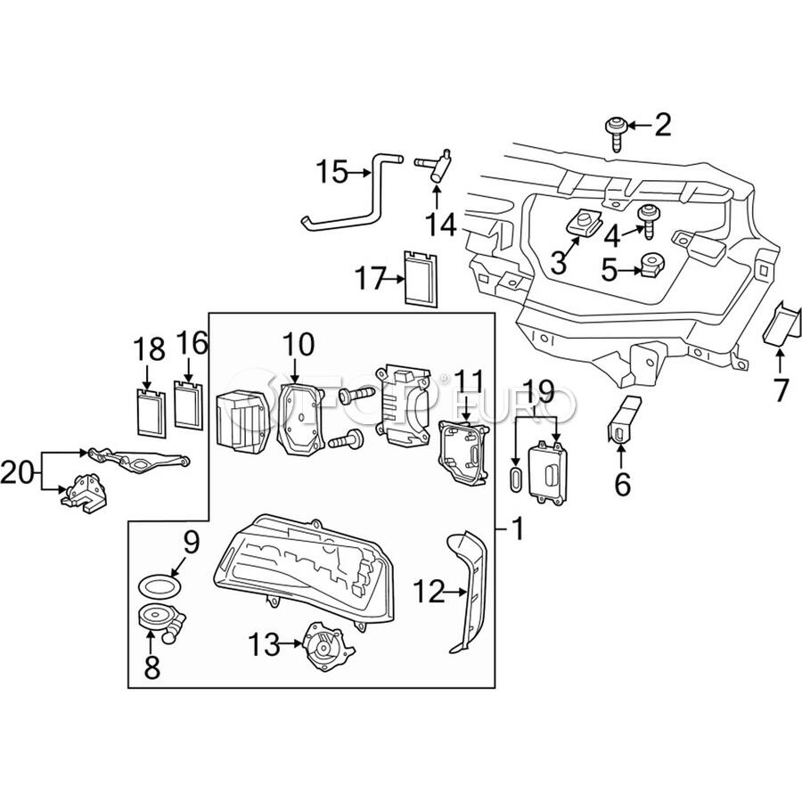 Audi Headlight Control Module - Genuine Audi 4H0907472B | FCP Euro