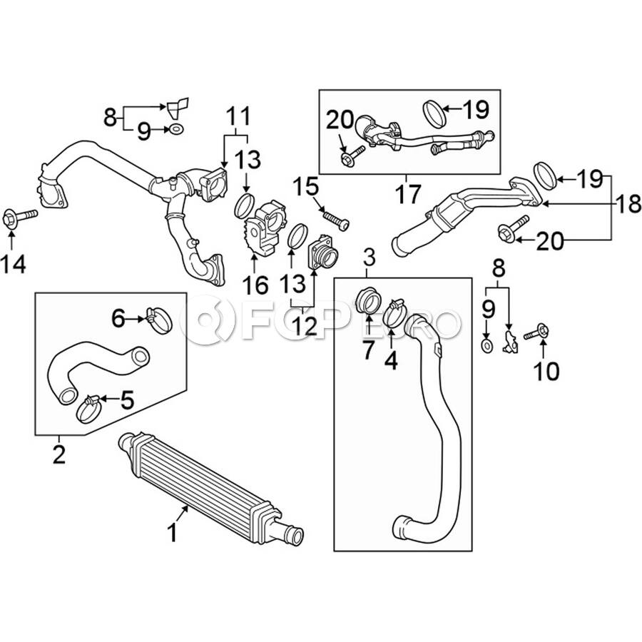 Audi Turbocharger Intercooler Tube Seal - Genuine Audi 4K0145117 | FCP Euro