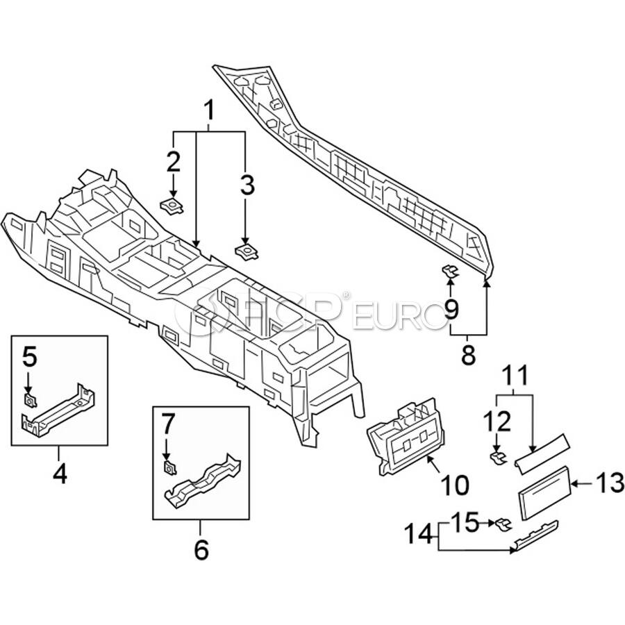 Audi Console Panel - Genuine Audi 4N0864051A | FCP Euro