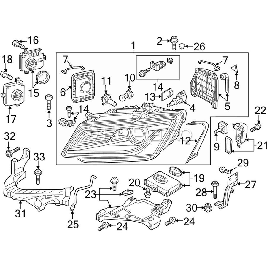 Audi Daytime Running Light - Genuine Audi 8R0941475 | FCP Euro