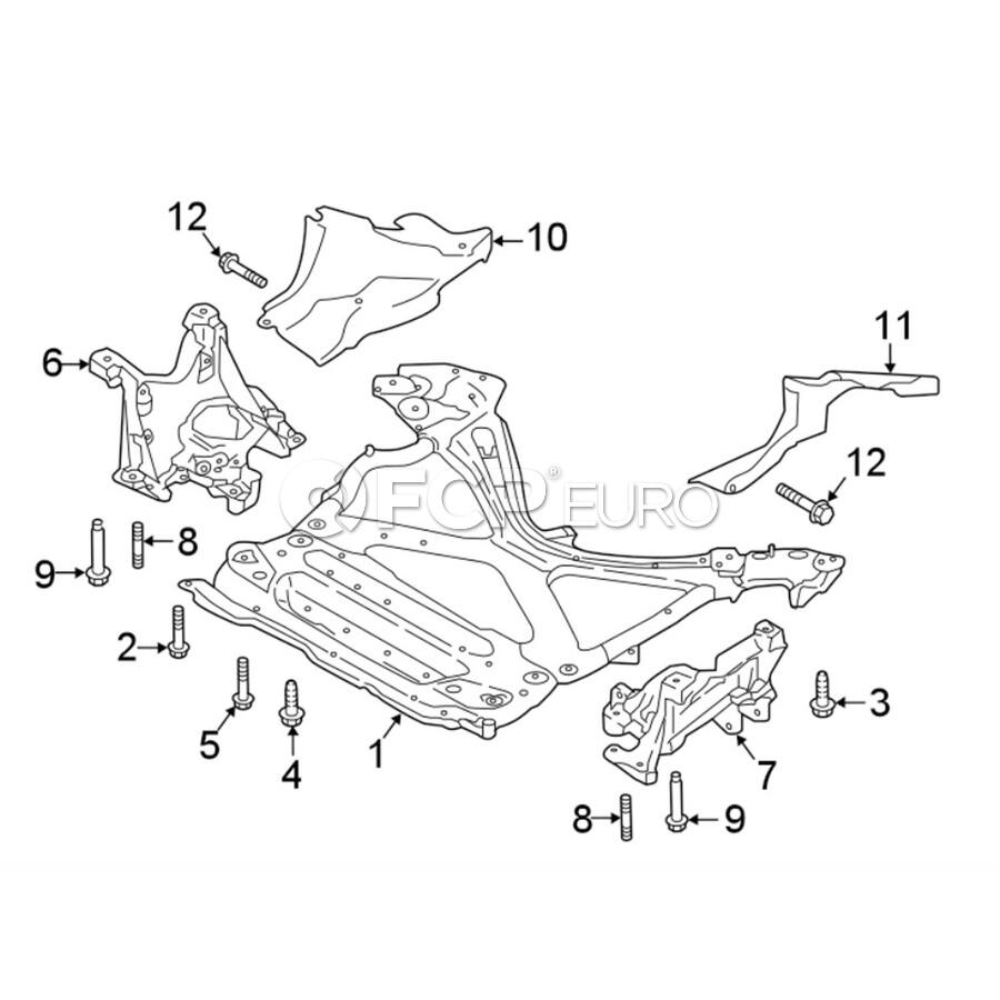Audi Suspension Subframe Reinforcement Bracket - Genuine Audi ...