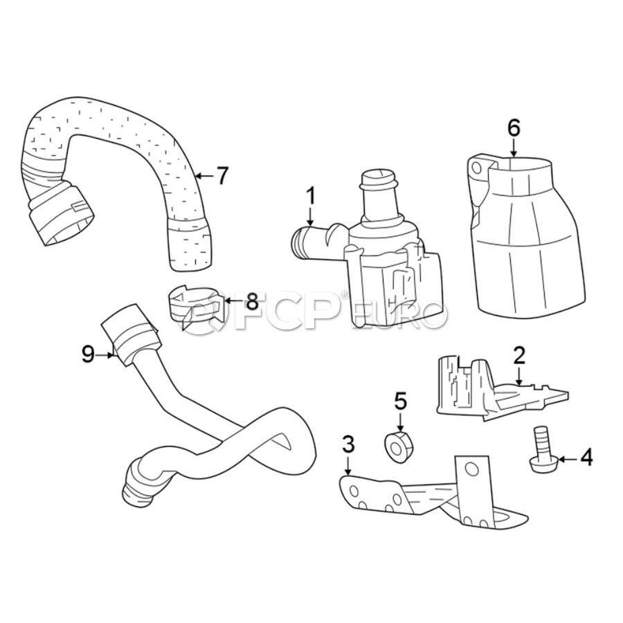 Audi HVAC Heater Hose - Genuine Audi 8W0819332E | FCP Euro