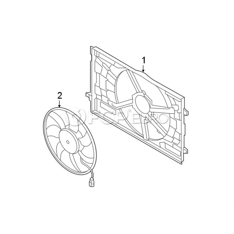 Audi Engine Cooling Fan Motor - Genuine Audi 8W0959455T | FCP Euro