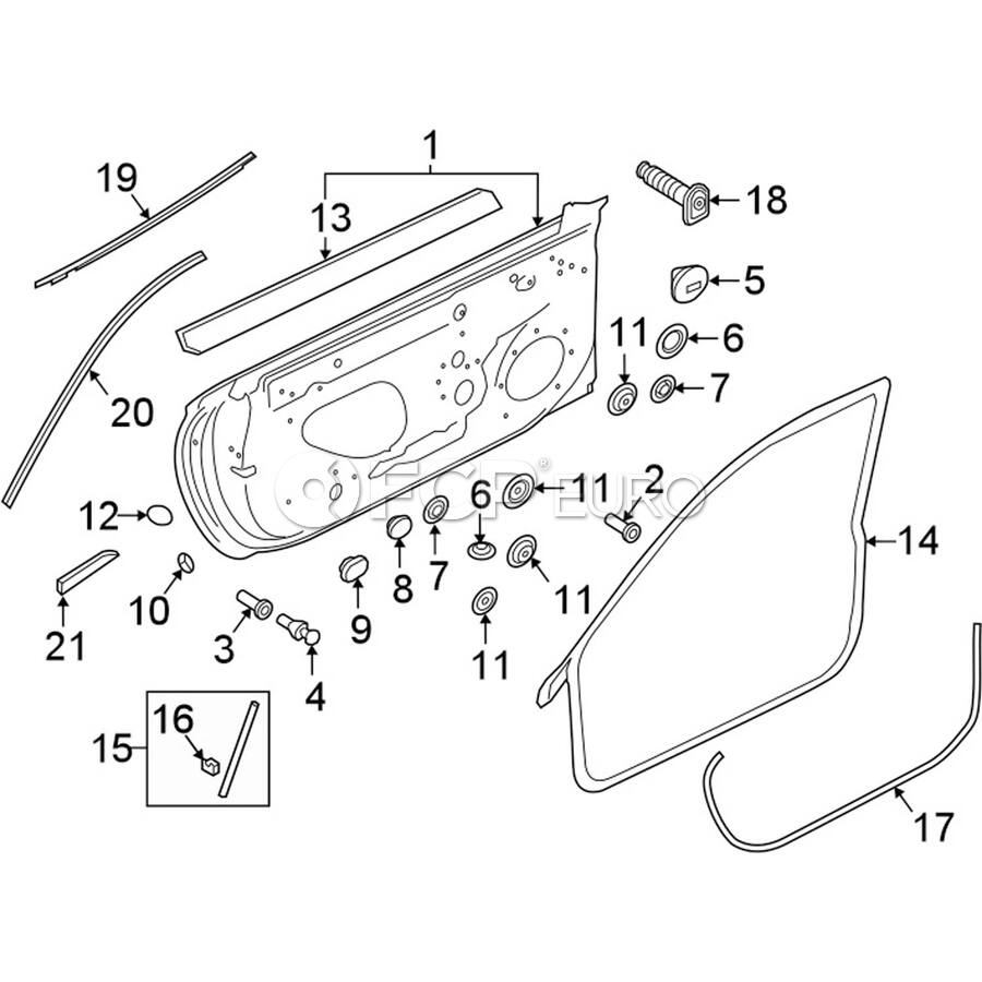 Audi Door Seal - Genuine Audi 8W6854543 | FCP Euro